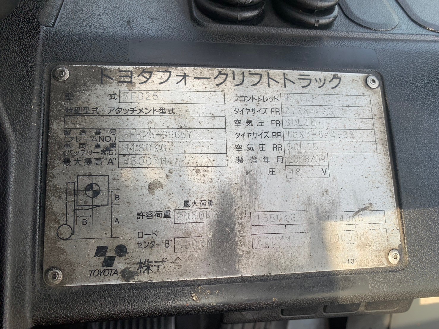 トヨタ中古フォークリフト【7FB25】[No.230]最高揚高4.5m！高所作業にぜひ！ | 中古フォークリフト | フォークリフトの中古販売 ...